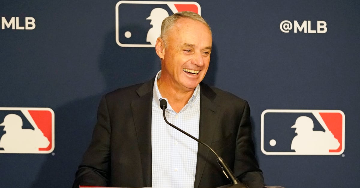 Rob Manfred avoids blame for MLB lockout in press conference - Sports ...