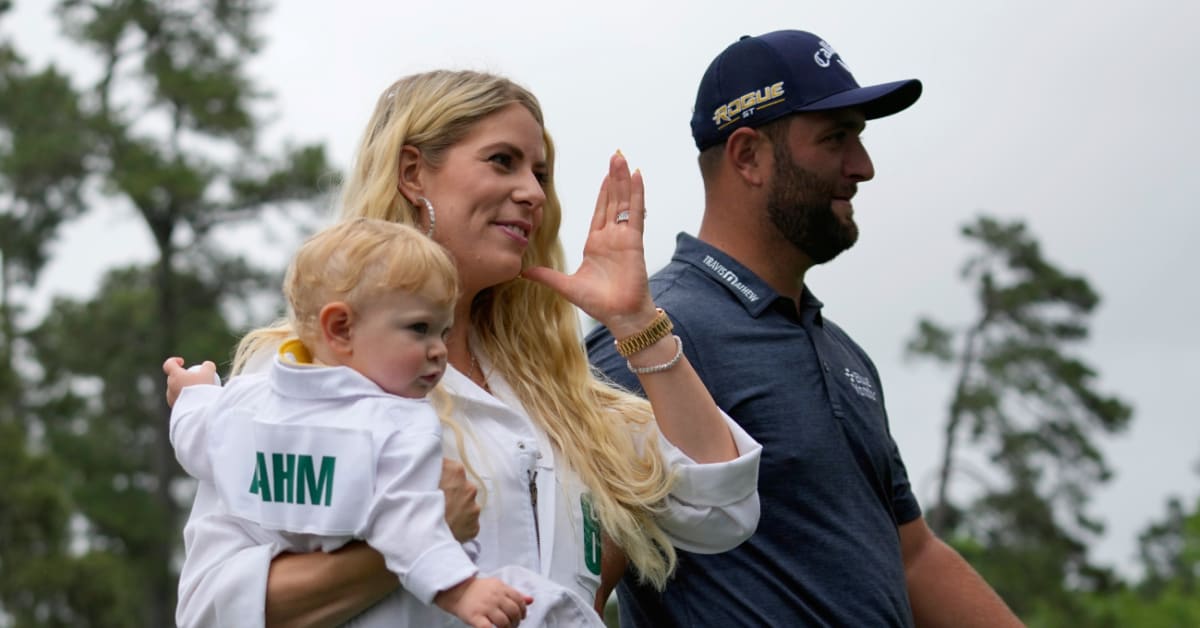The Masters: Jon Rahm’s one-year-old son steals show during interview ...