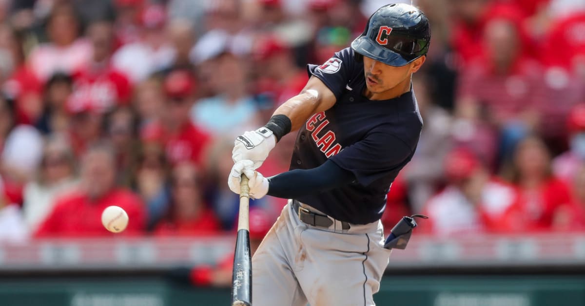 Guardians rookie Steven Kwan swings and misses for first time in MLB ...