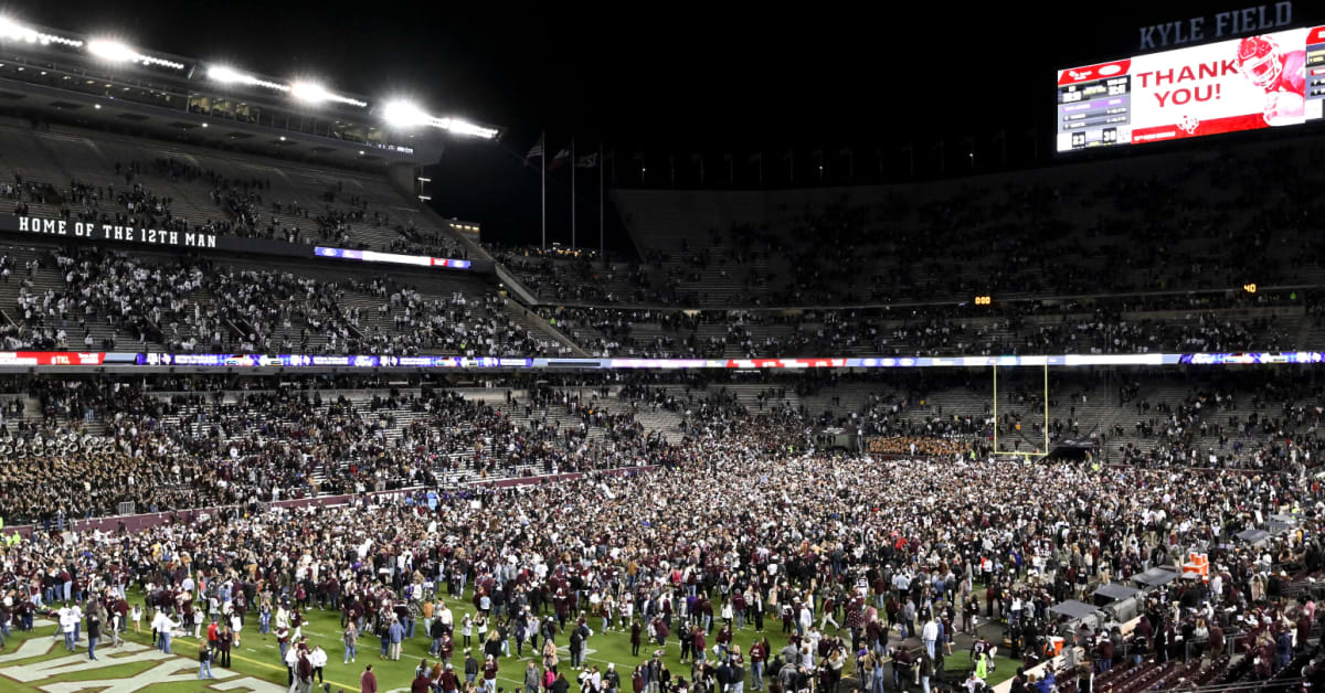 Texas A&M Fans Rush Kyle Field After Aggies Upset No. 5 LSU - Sports ...