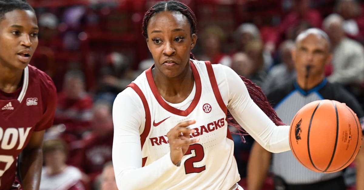 Hogs' Samara Spencer puts up career high 32 points on birthday in win ...