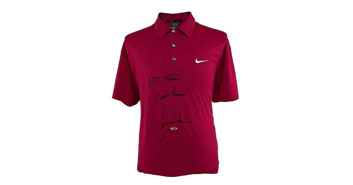 Tiger Woods's 2010 Masters Sunday red shirt drawing big bids at auction ...