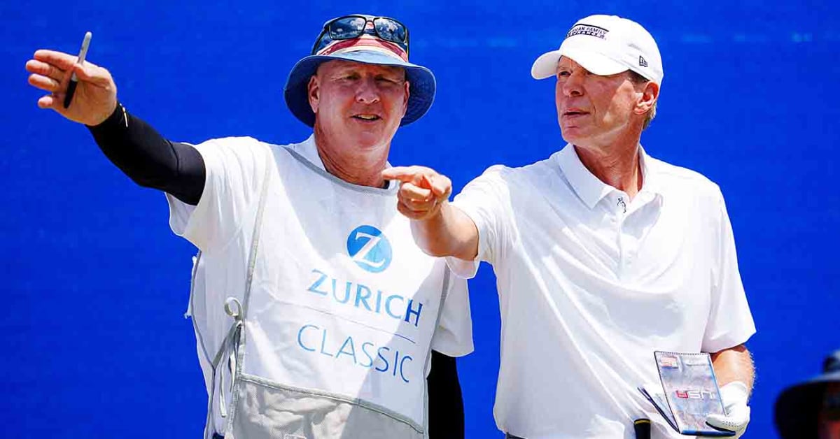 Tiger Woods's caddie Joe LaCava has Steve Stricker's bag at the Zurich ...