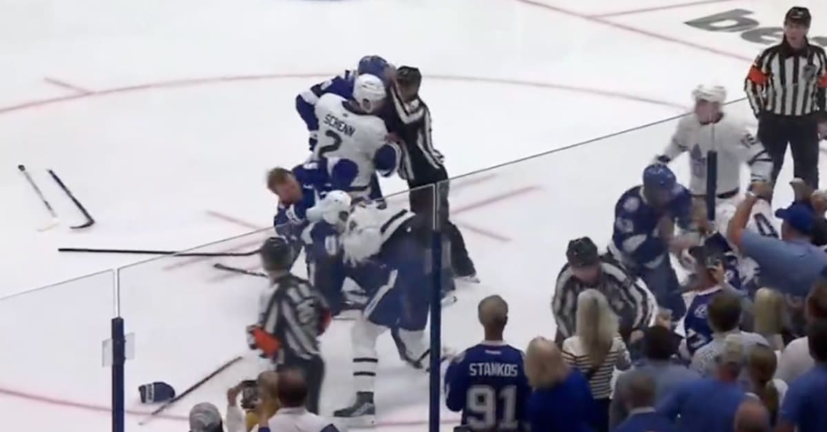 Chaos Breaks Out During Game 3 Between Lightning and Maple Leafs As ...