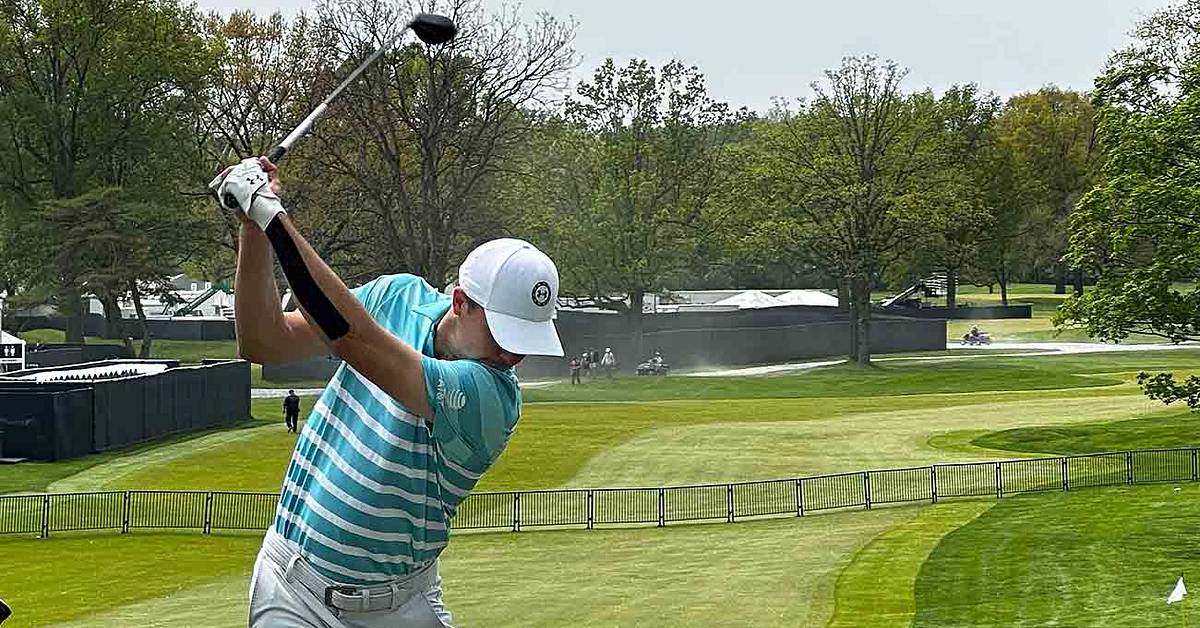 Jordan Spieth practices at Oak Hill with tape on his wrist but no ...