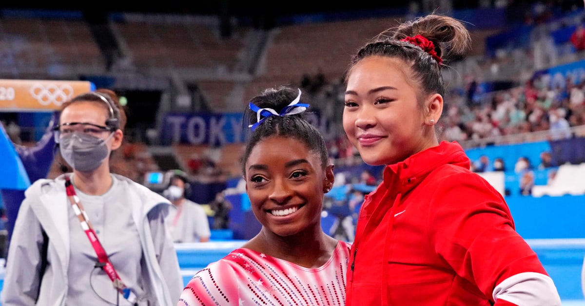 Simone Biles, Suni Lee, Gabby Douglas competing at Olympic trials in ...