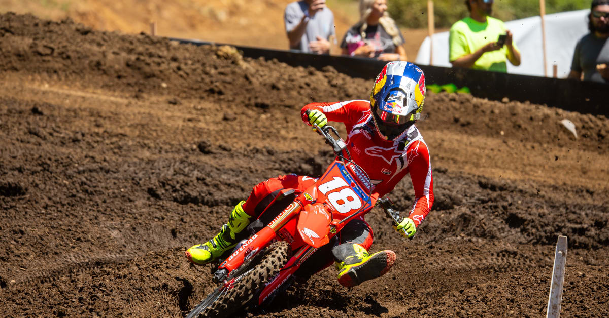 Jett Lawrence continues hunt for perfect season with a 1-1 at Washougal ...