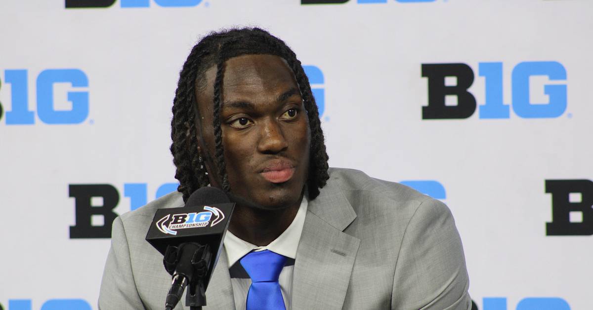 LOOK: Ohio State Buckeyes WR Marvin Harrison Jr. Wears Blue Tie, Louis ...