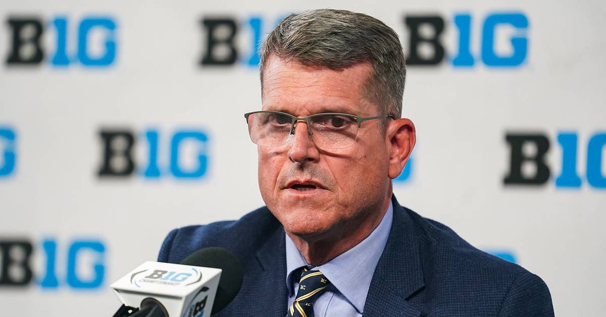 Jim Harbaugh tight-lipped on NCAA violations at Big Ten media days ...