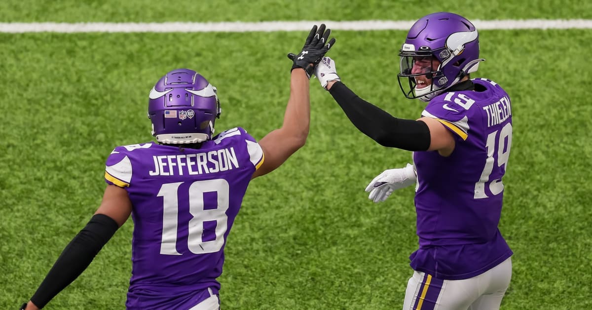 Justin Jefferson, Adam Thielen snubbed by PFF as 1,000-yard WR duo ...