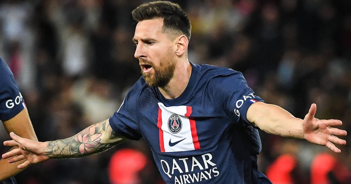 PSG Ad Board Says ‘GOAT’ the Moment Lionel Messi Scores Free Kick ...