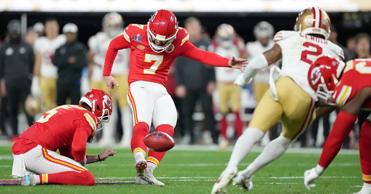 WATCH: Harrison Butker Nails Longest Field Goal in Super Bowl History ...