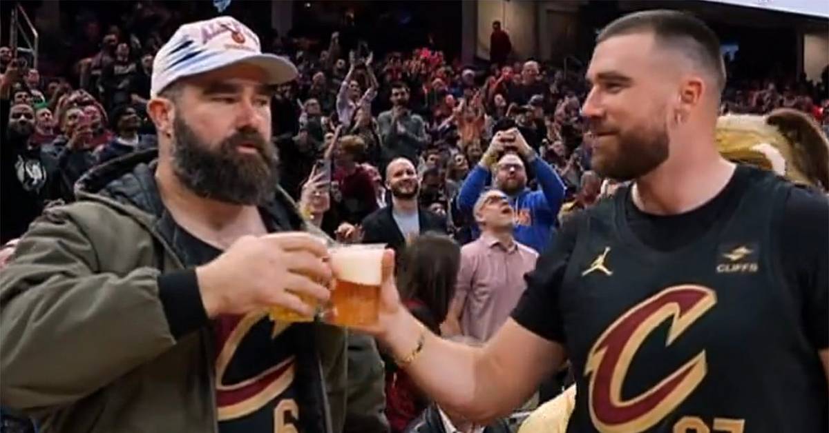 Jason and Travis Kelce Absolutely Delete Beers in Chugging Competition ...
