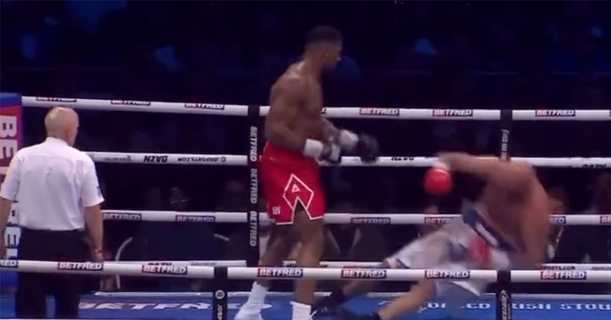 Anthony Joshua Delivers Devastating Knockout Blow vs. Robert Helenius ...
