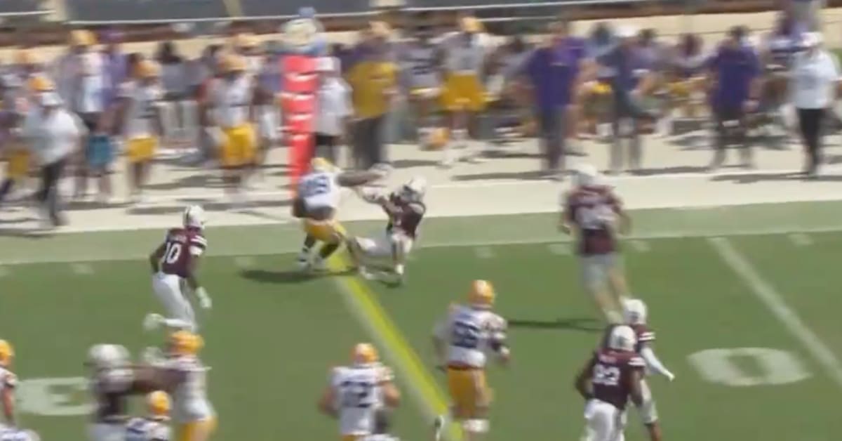LSU Freshman RB Kaleb Jackson Unleashed the Most Vicious Stiff Arm, and ...