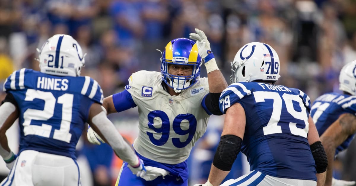 Indianapolis Colts Starting Rookie LT Blake Freeland vs. Aaron Donald ...