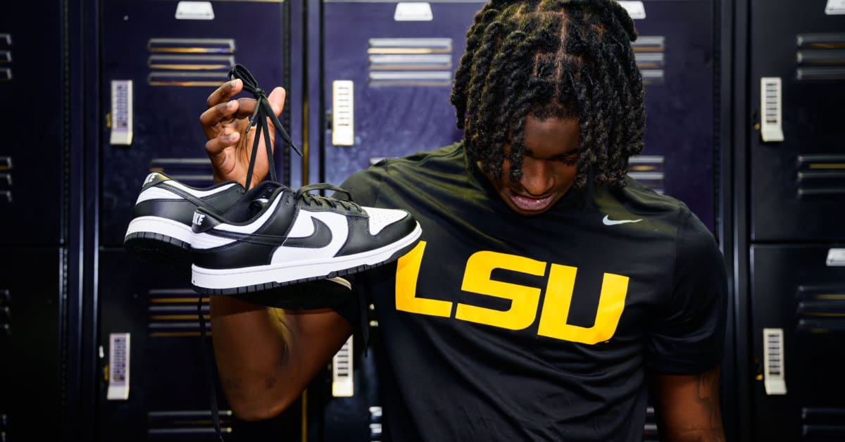 LSU Tigers Football Team Receives Nike Dunk 'Panda' Sneakers - Sports ...