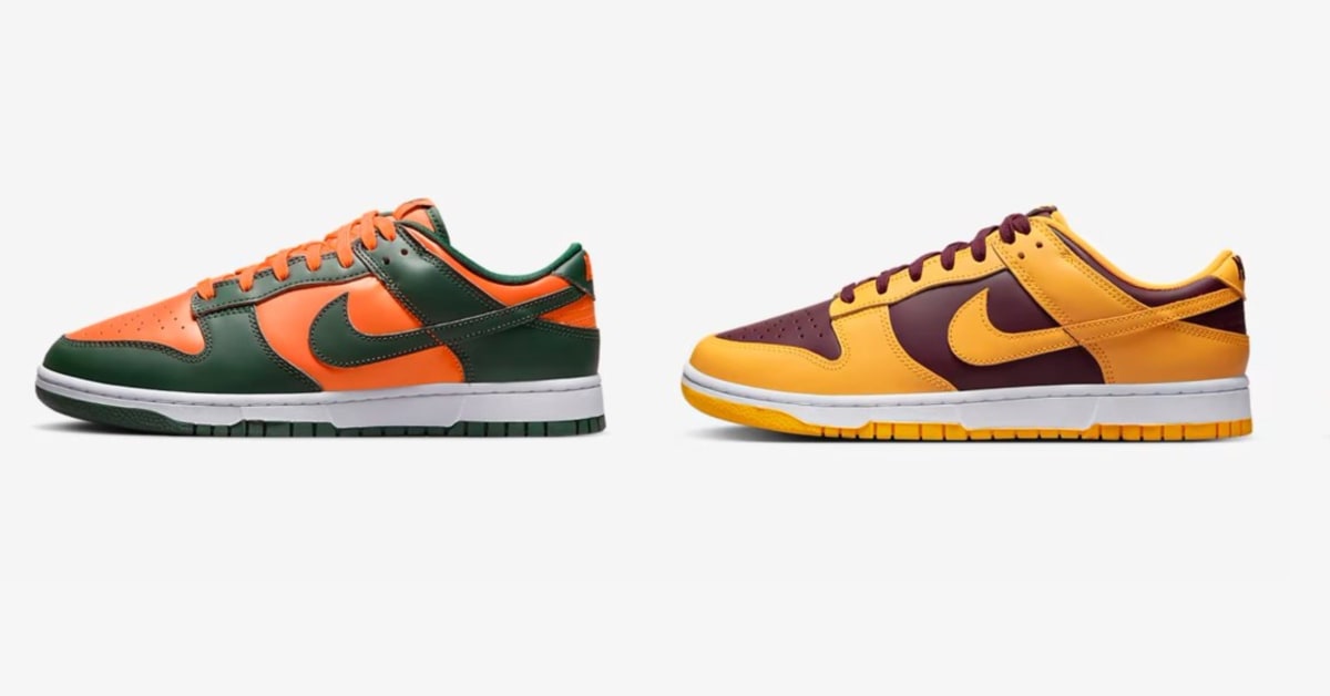 Nike Dunk Low 'Miami' & 'Arizona State' Restocking Today - Sports ...