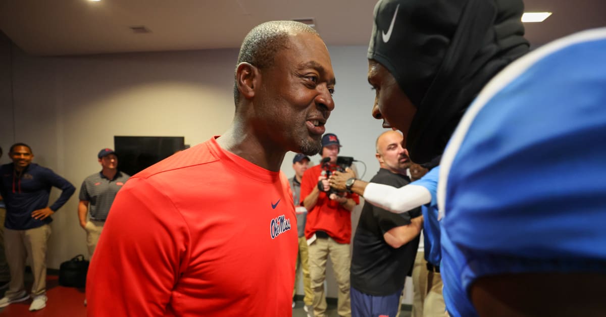 WR Coach Derrick Nix Serves as Ole Miss Rebels Head Coach in First ...