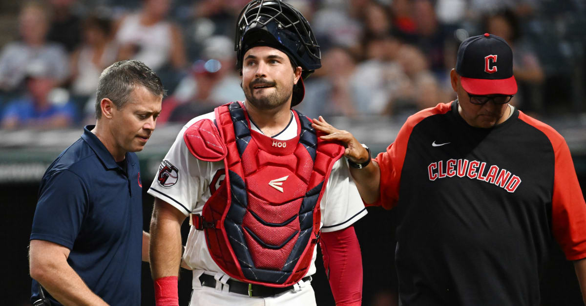 Austin Hedges Leaves Cleveland Guardians Game With Sprained Right Ankle ...