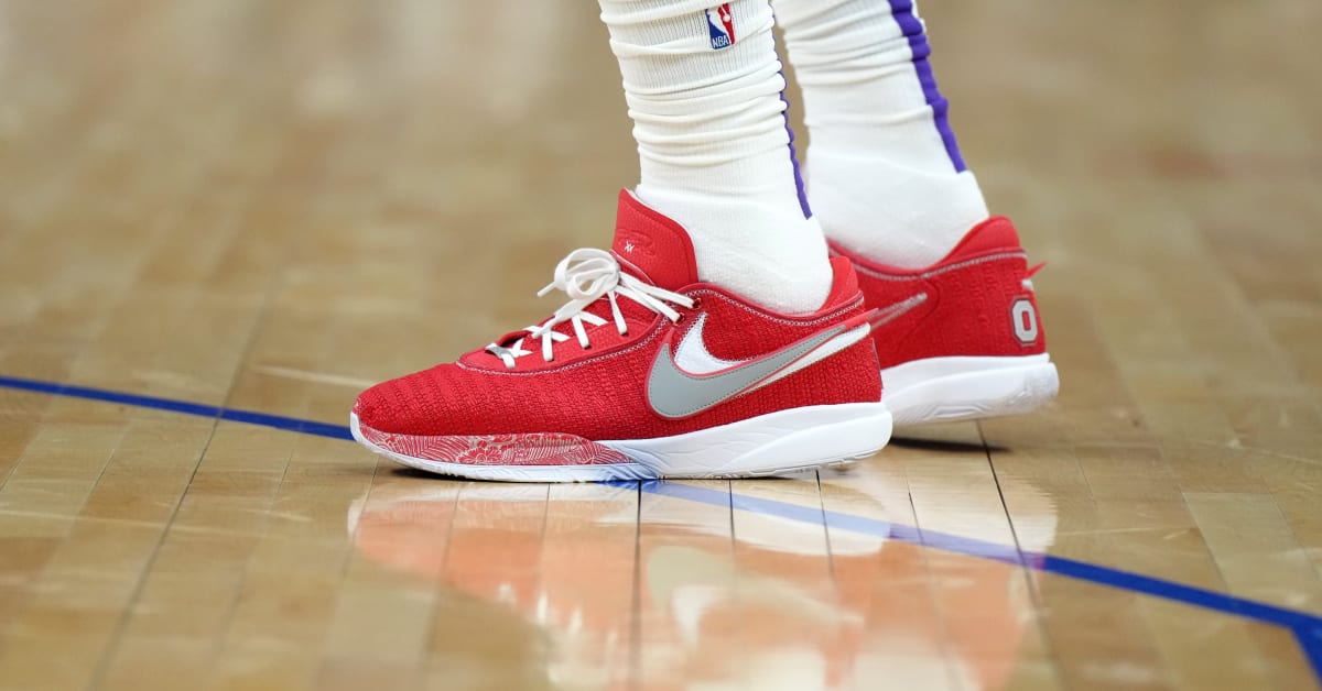 LeBron James Wears Nike LeBron 20 'Ohio State' Colorway - Sports ...