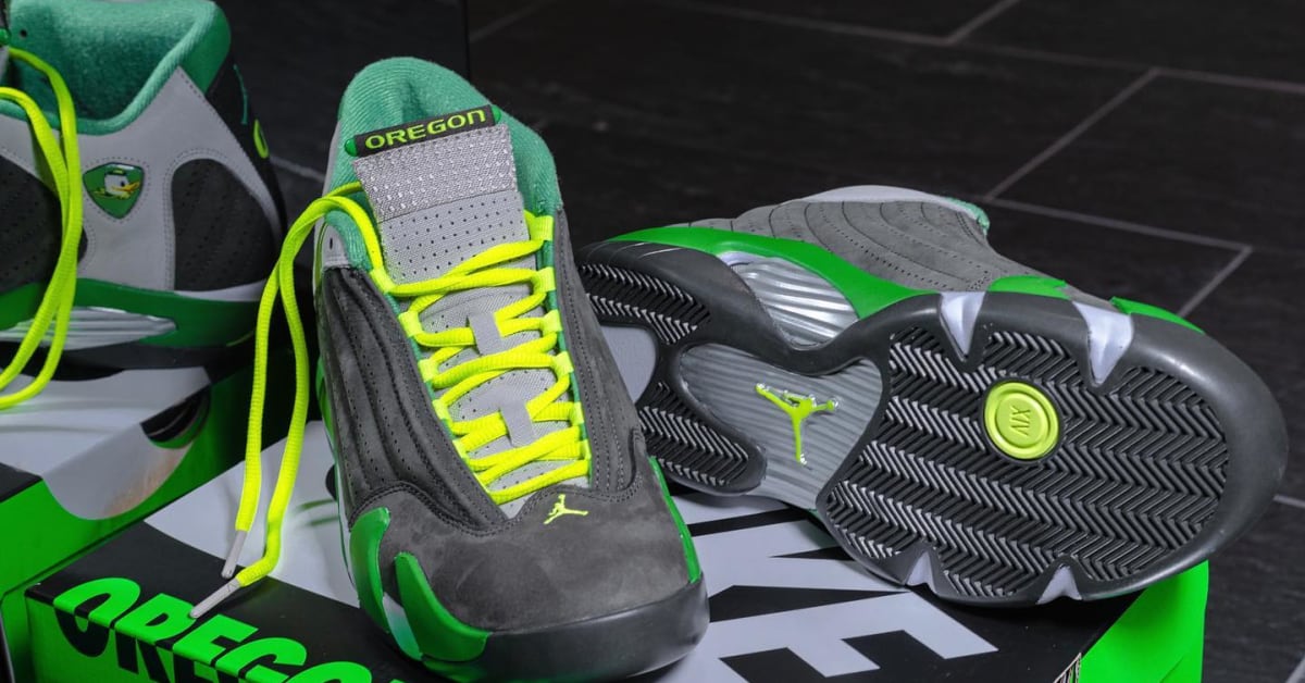 Oregon Ducks Receive Player-Exclusive Colorway of Air Jordan 14 ...