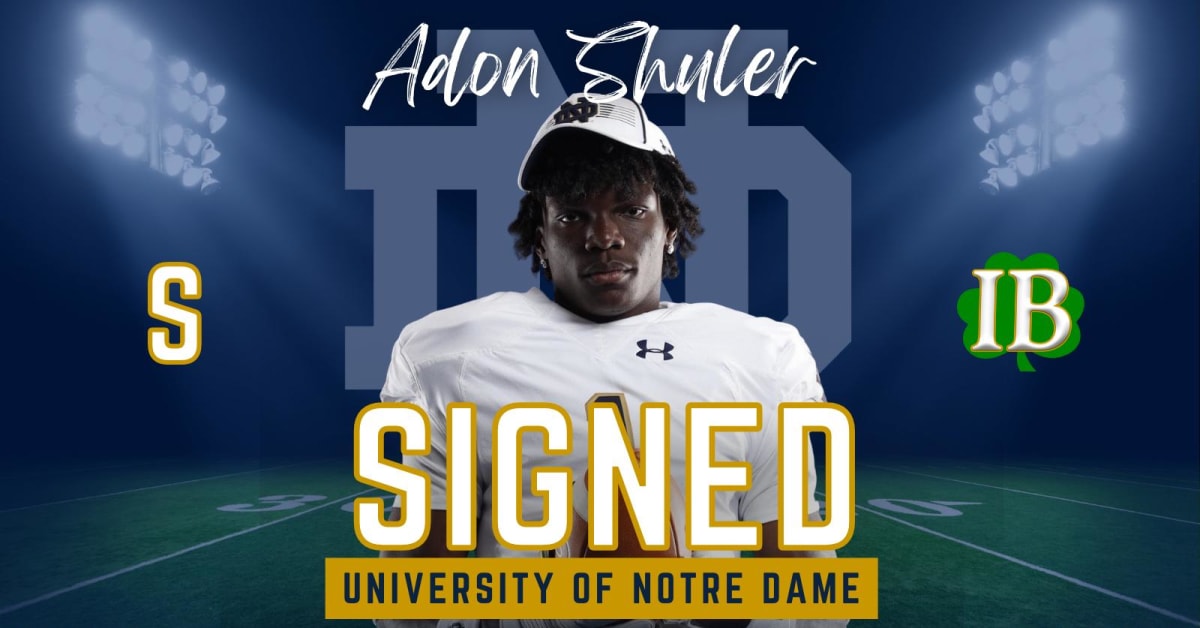 Notre Dame Signs Safety Adon Shuler - Sports Illustrated Notre Dame ...