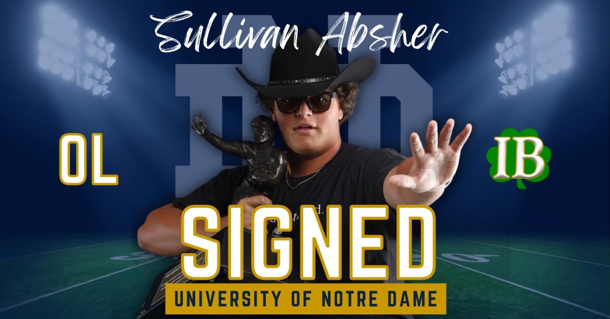 Notre Dame Signs Offensive Lineman Sullivan Absher - Sports Illustrated ...