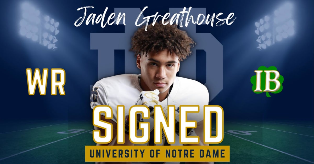 Notre Dame Signs Wide Receiver Jaden Greathouse - Sports Illustrated ...