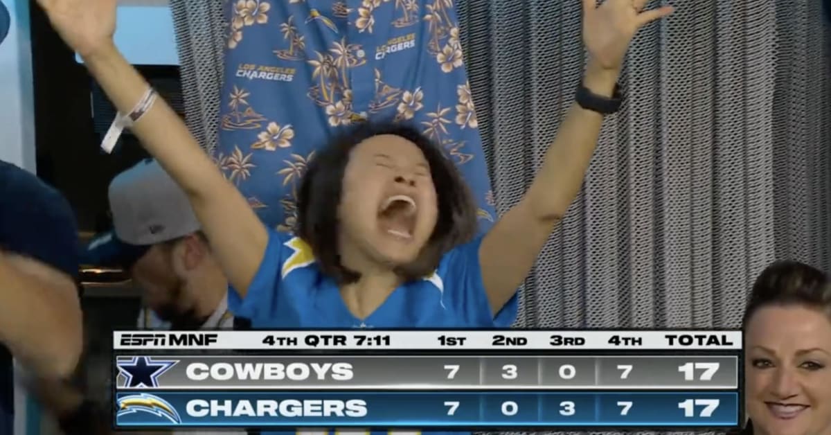 This Fired Up Chargers Fan Became a Meme During Her Team’s Loss to the ...
