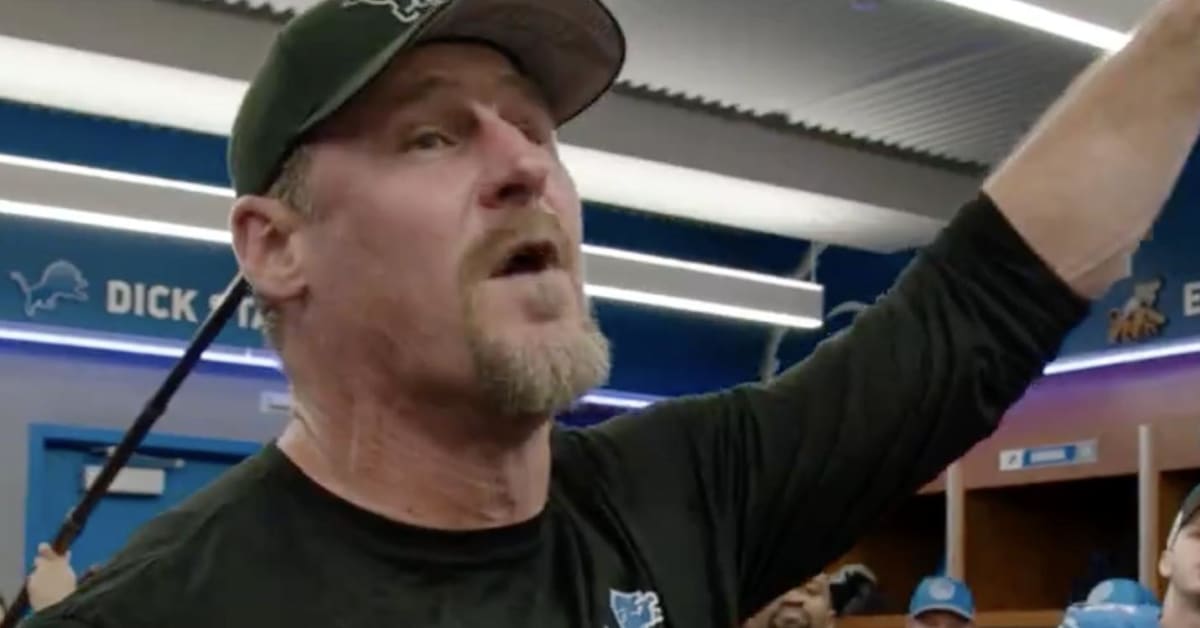 Dan Campbell’s Locker Room Speech After Lions’ First Playoff Win in 32 ...