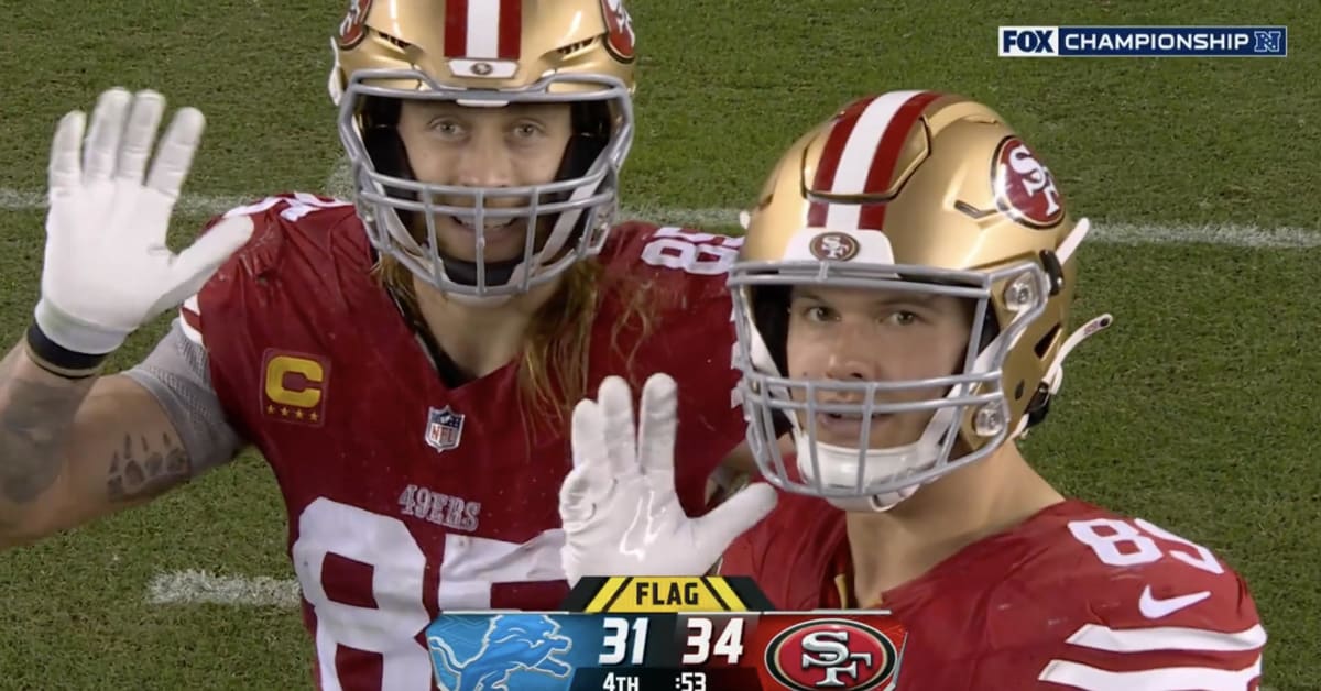 NFL Fans Loved George Kittle, Charlie Woerner Waving to Camera Late in ...