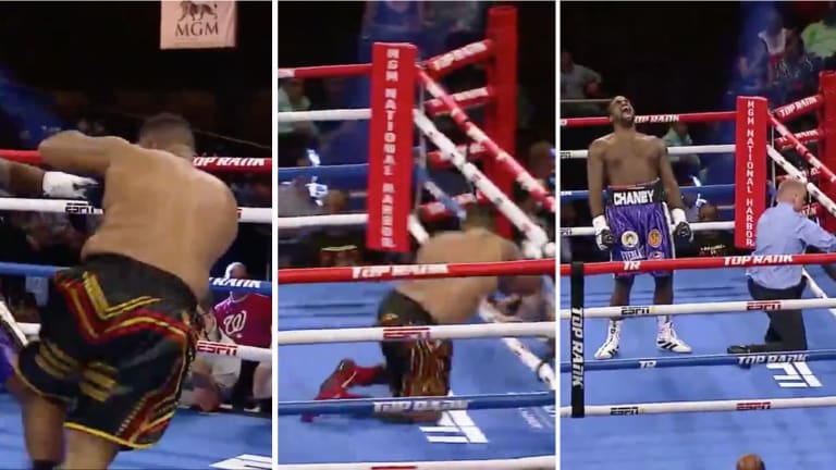 Boxer knocked out of ring video: Cassius Chaney TKOs Joel Caudle ...