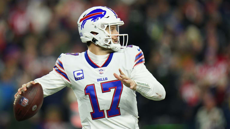 El impresionante pase de touchdown de Josh Allen con solo un pie en el ...
