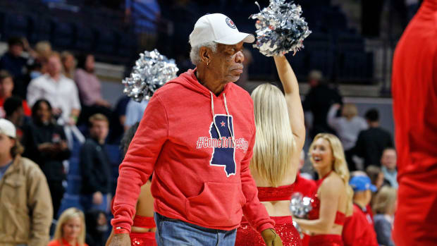 LOOK: Lane Kiffin Gives Shoutout to Morgan Freeman at Ole Miss Rebels ...