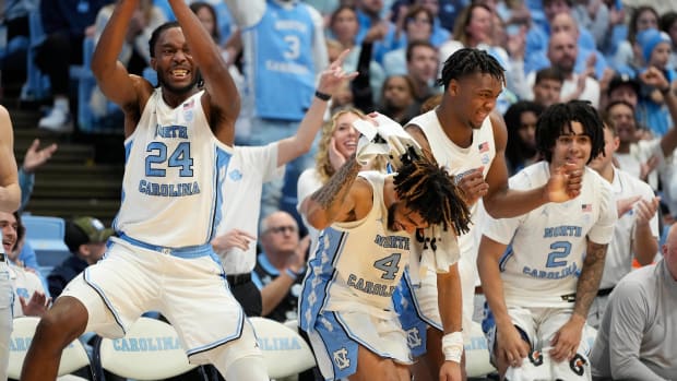 UNC Basketball Backcourt Co-Star Applauds RJ Davis' Big Night - Sports ...