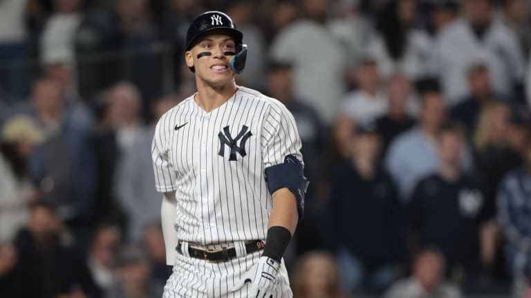 Aaron Judge Wears Travis Scott Shoes Before Yankees Playoff Game ...