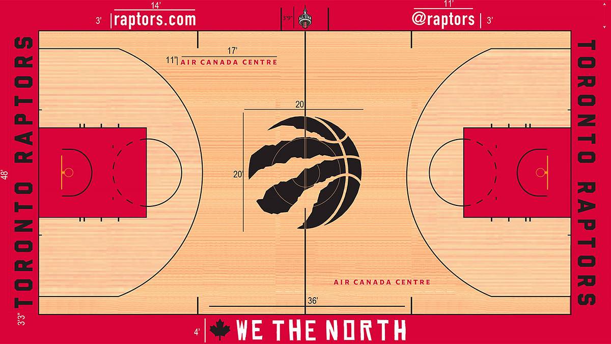 Nba Basketball Court Floor View