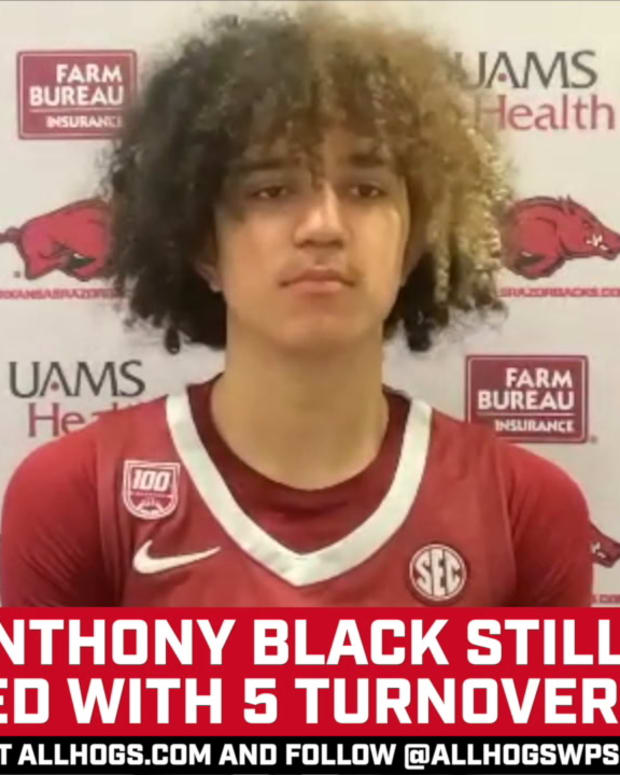 Hogs' Anthony Black, Davonte Davis on LSU Win - Sports Illustrated All ...