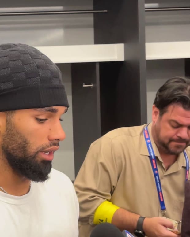 Chris Olave Locker Room Interview - Week 8 - Sports Illustrated New ...