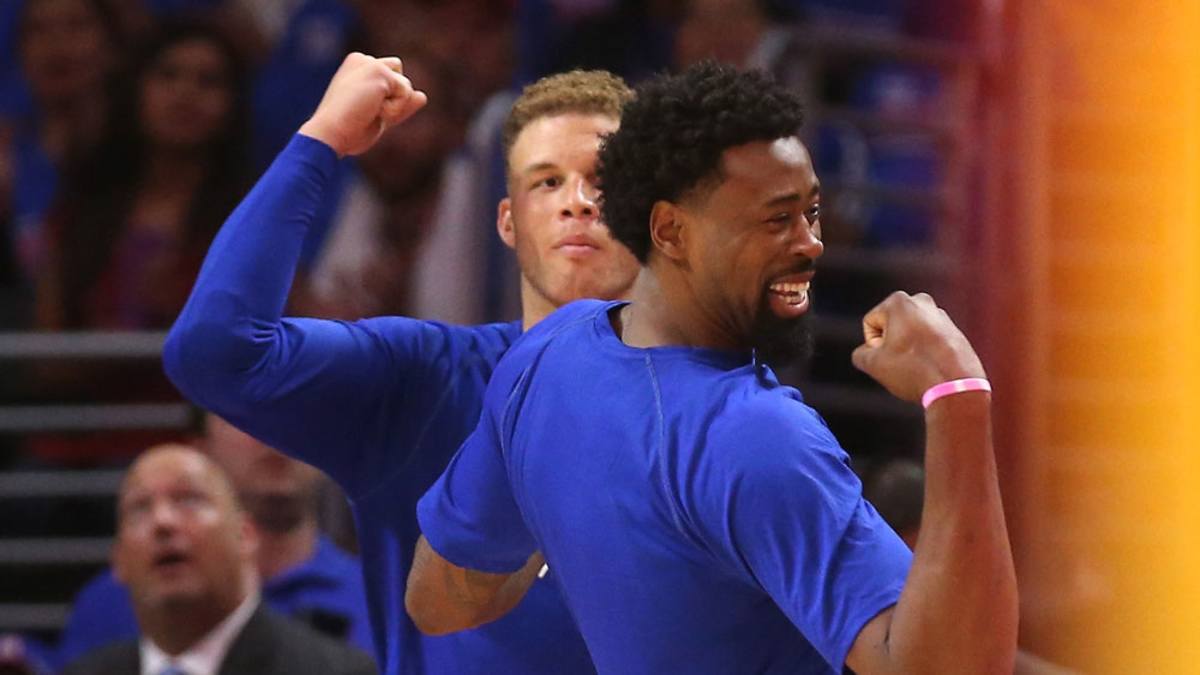 deandre jordan looks at hand