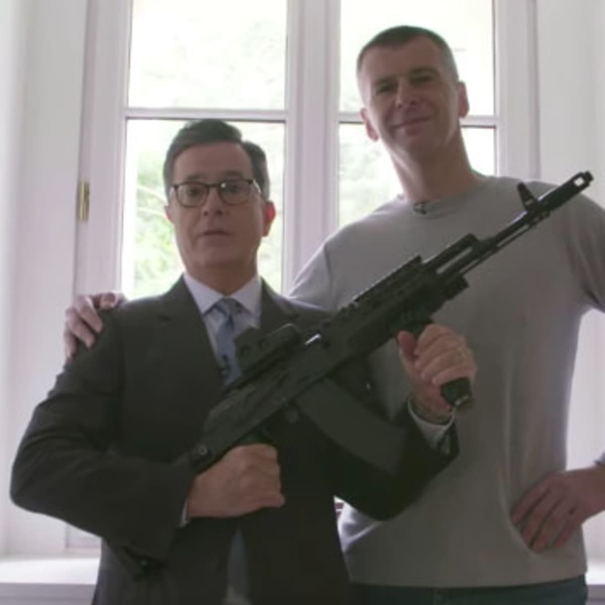 stephen colbert gun