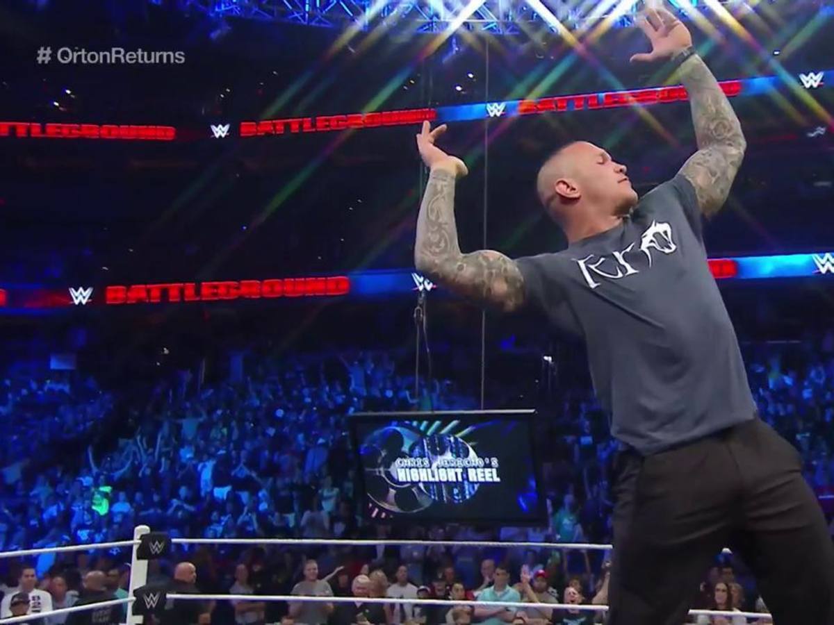 randy orton attacks lesnar