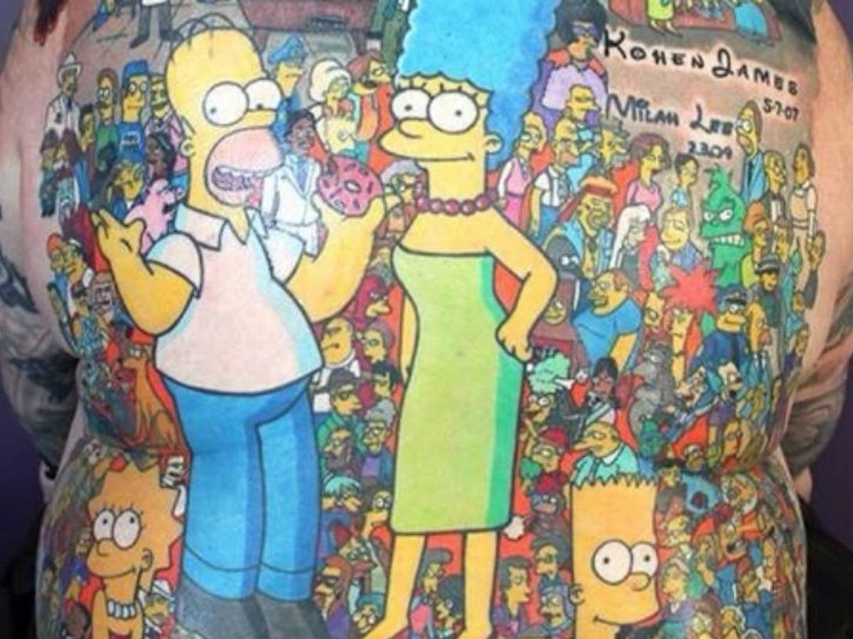 Grandpa Simpson Tattoos The Simpsons: 10 Tattoos Only True Fans Will