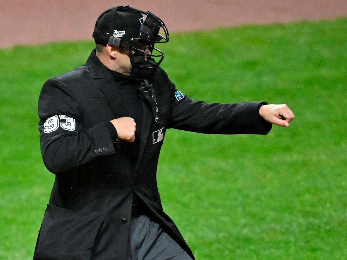 Baseball Umpire Hand Signals Baseball Umpire Hand Signals Hi Res Stock