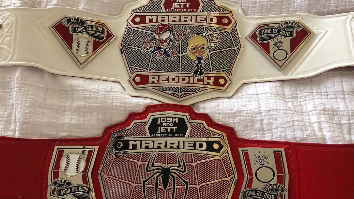 Josh Reddick Had a Spider-Man and Wrestling-Themed Wedding