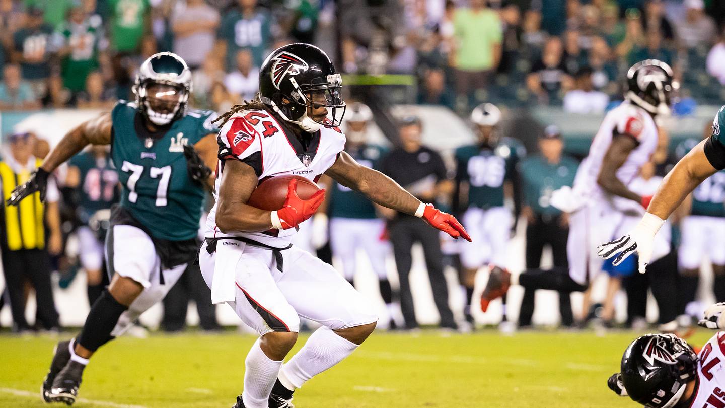 Devonta Freeman Out With Knee Injury vs. Panthers, Tevin Coleman in