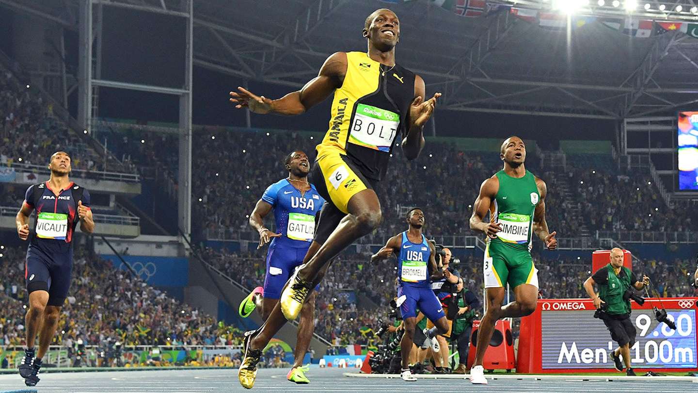 Usain Bolt wins Olympic gold medal in 100 meters, Justin Gatlin ...