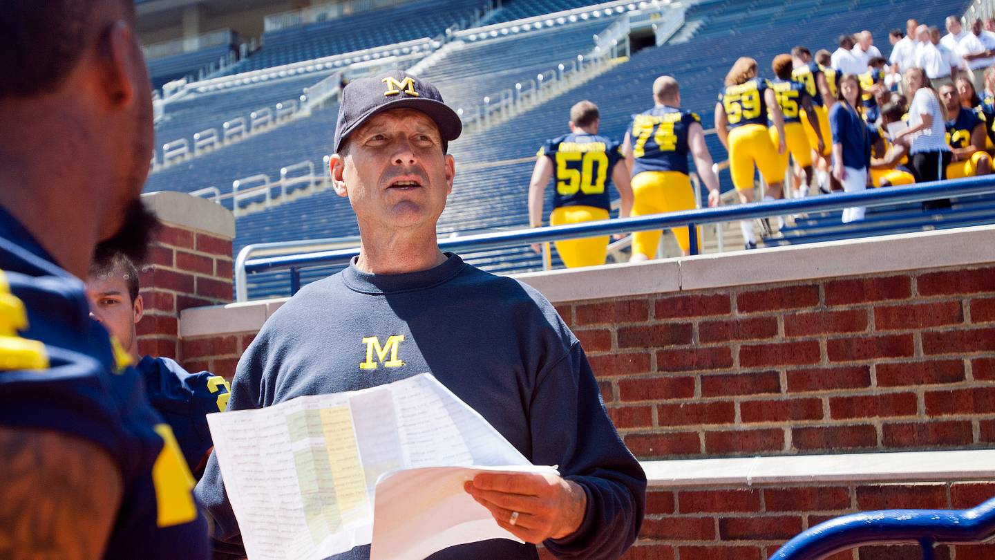 Harbaugh says Wolverines about to go quiet