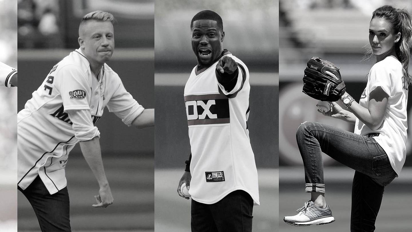 Celebrity First Pitches in 2014